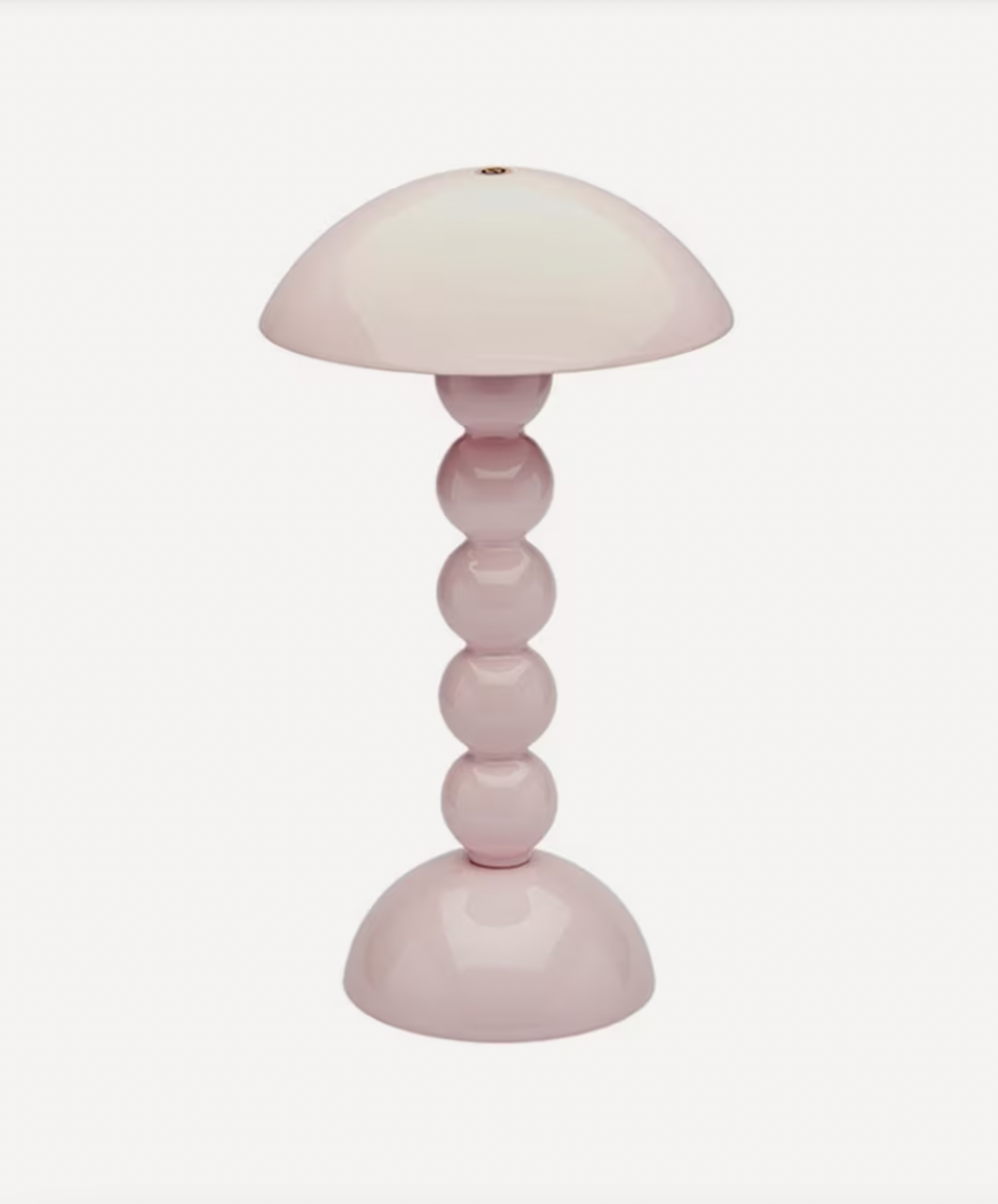 Pale Pink Bobbin LED Cordless Rechargeable Table Lamp – Hiles Two