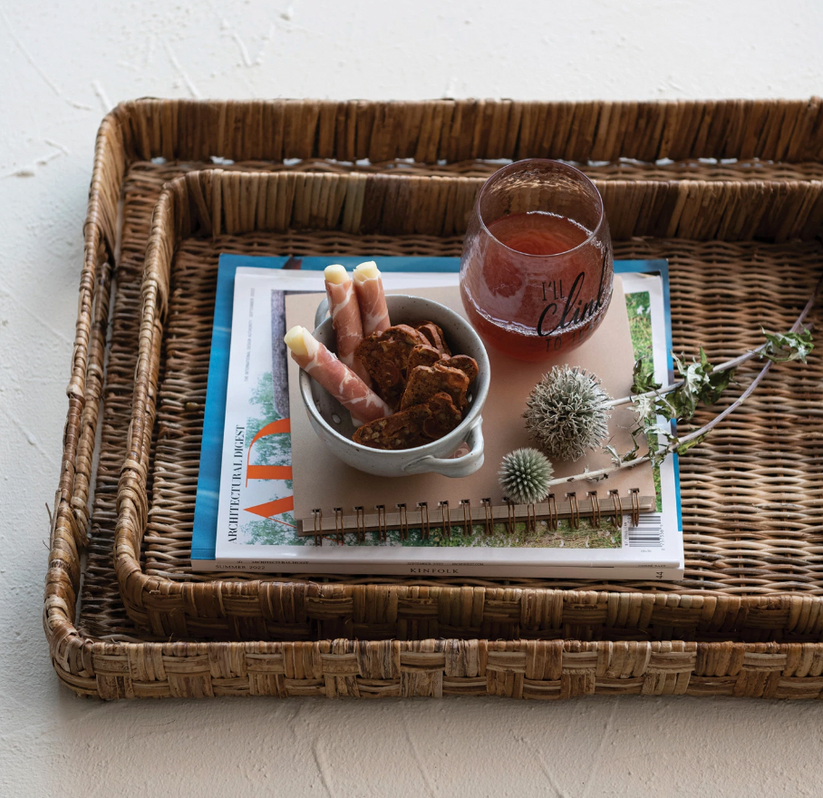Hand Woven Tray with Handles – Hiles Two