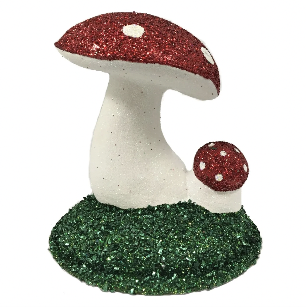 Ino Schaller Red Double Mushroom Toadstool German Paper Mache Candy Co ...